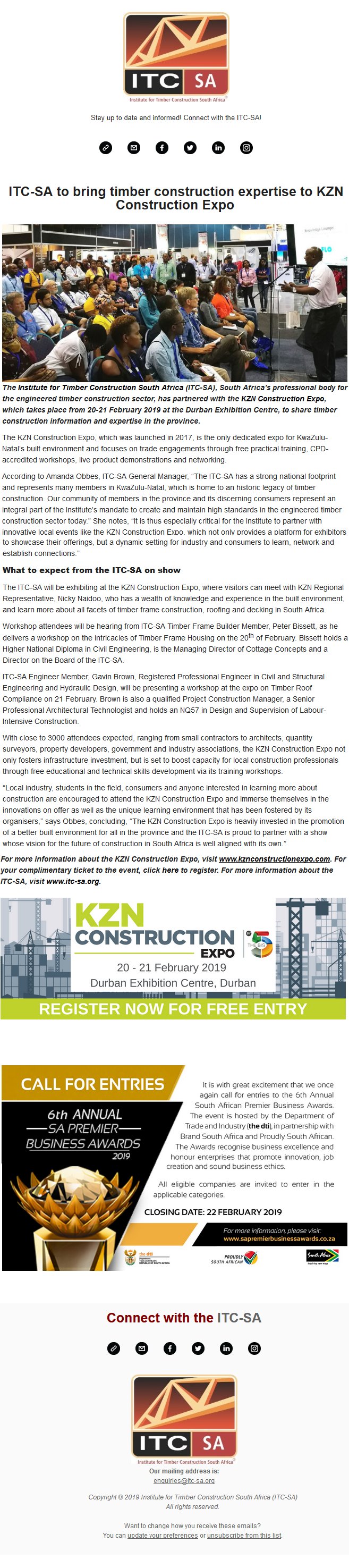ITC-SA brings timber construction expertise to KZN Construction Expo ...