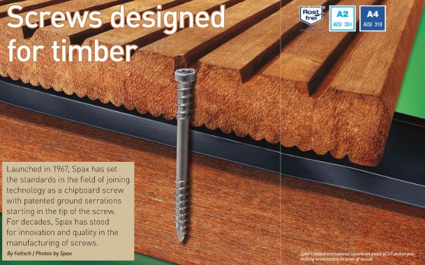 Screws designed for timber - Sawmilling in South Africa